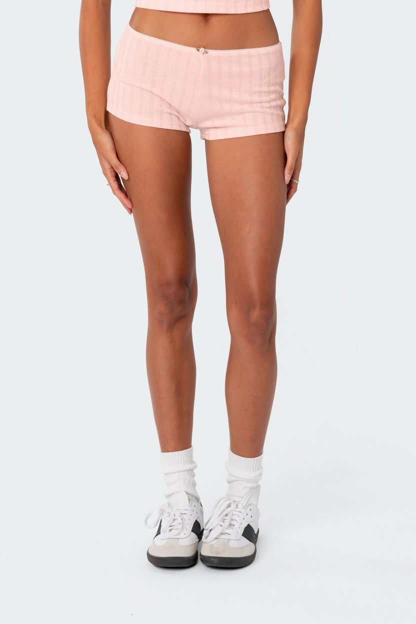 Sweetpea Pointelle Micro Shorts – edikted