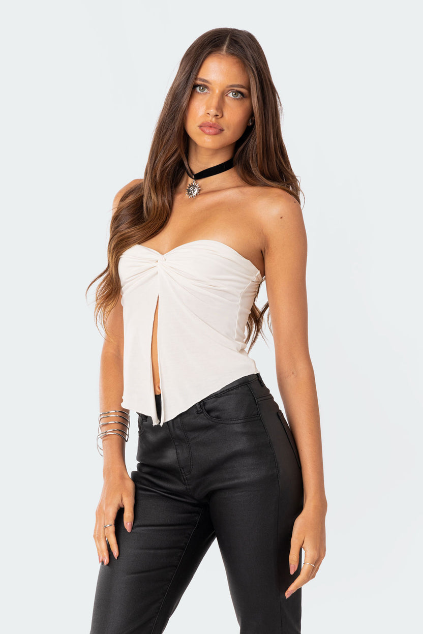 Twisted Split Front Tube Top – edikted