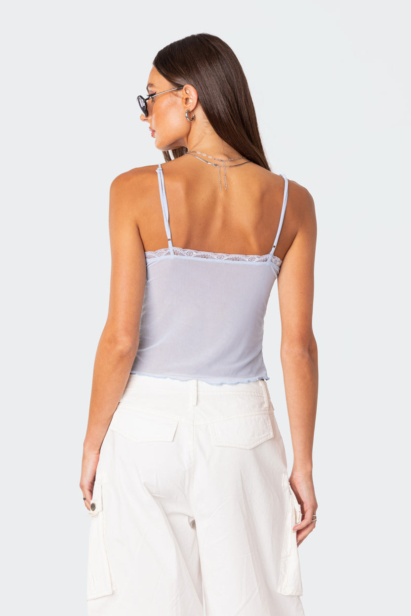 Crossover Mesh Tank Top – edikted