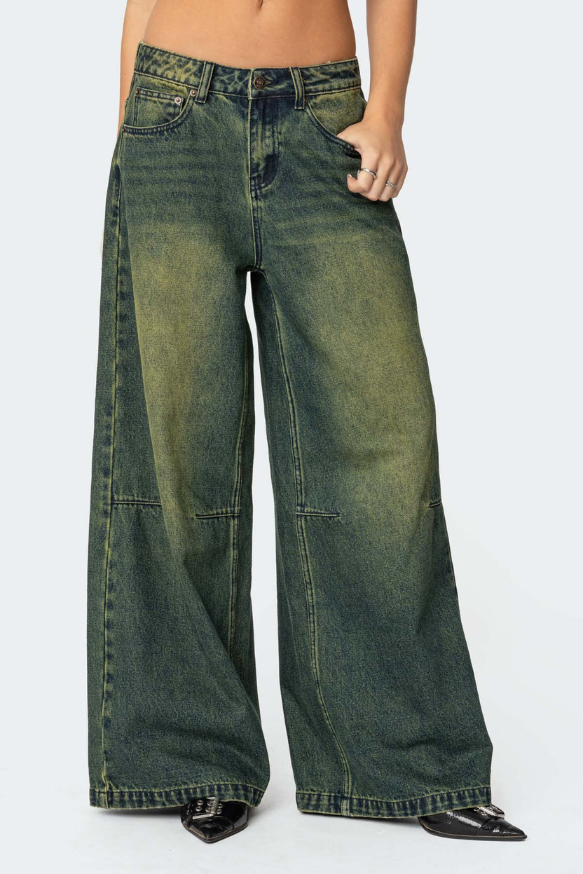Shawn Washed Low Rise Baggy Jeans – edikted