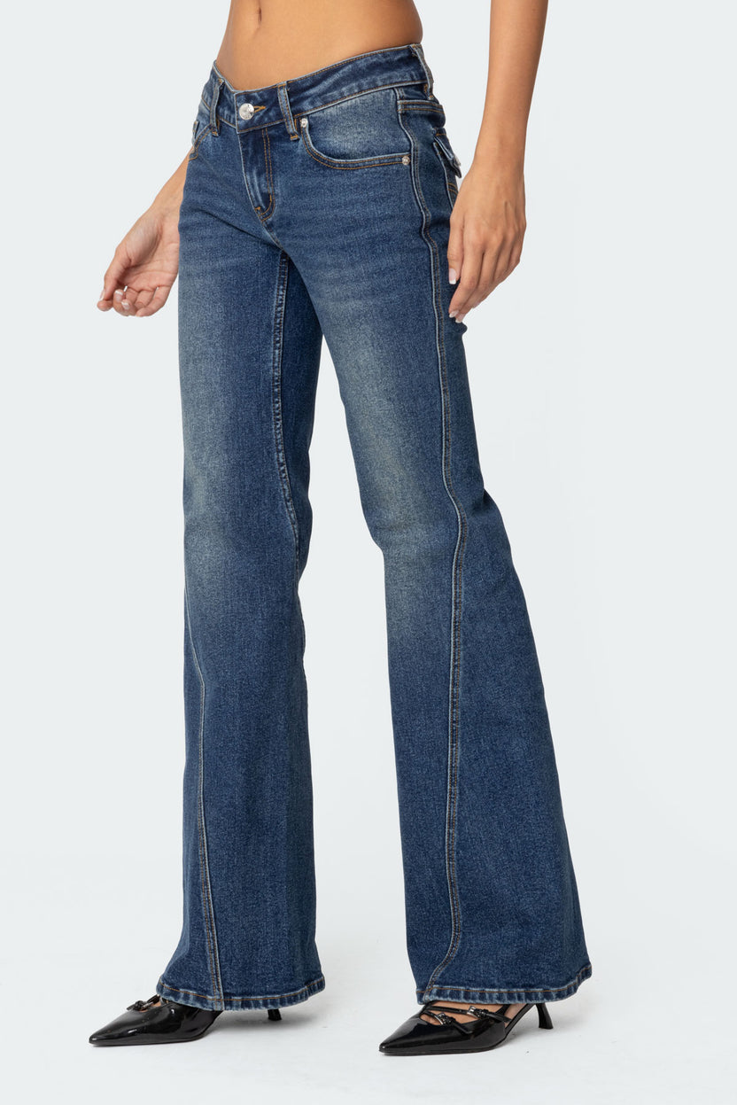 Colton Low Rise Bootcut Jeans – edikted