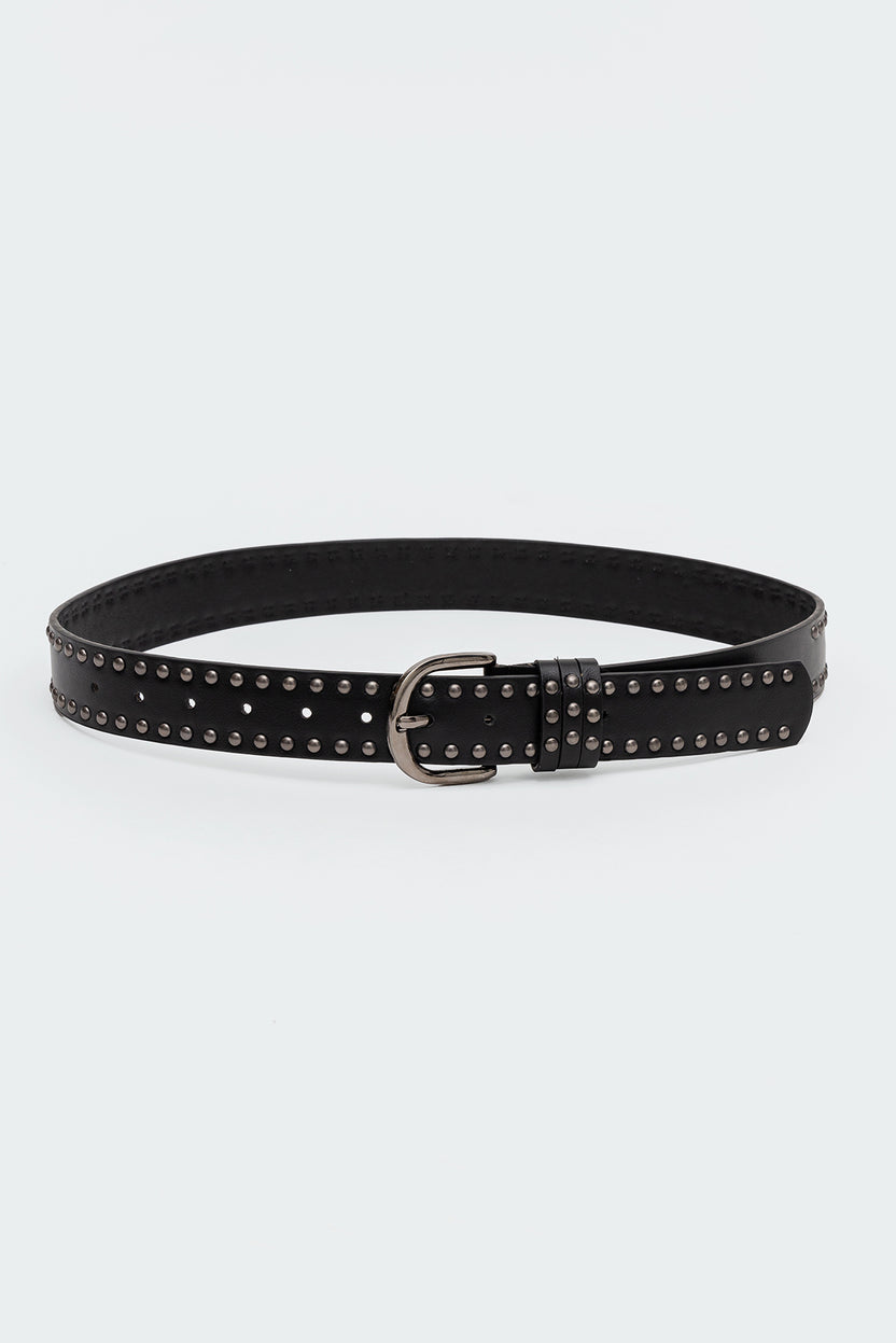Studded Faux Leather Belt – edikted