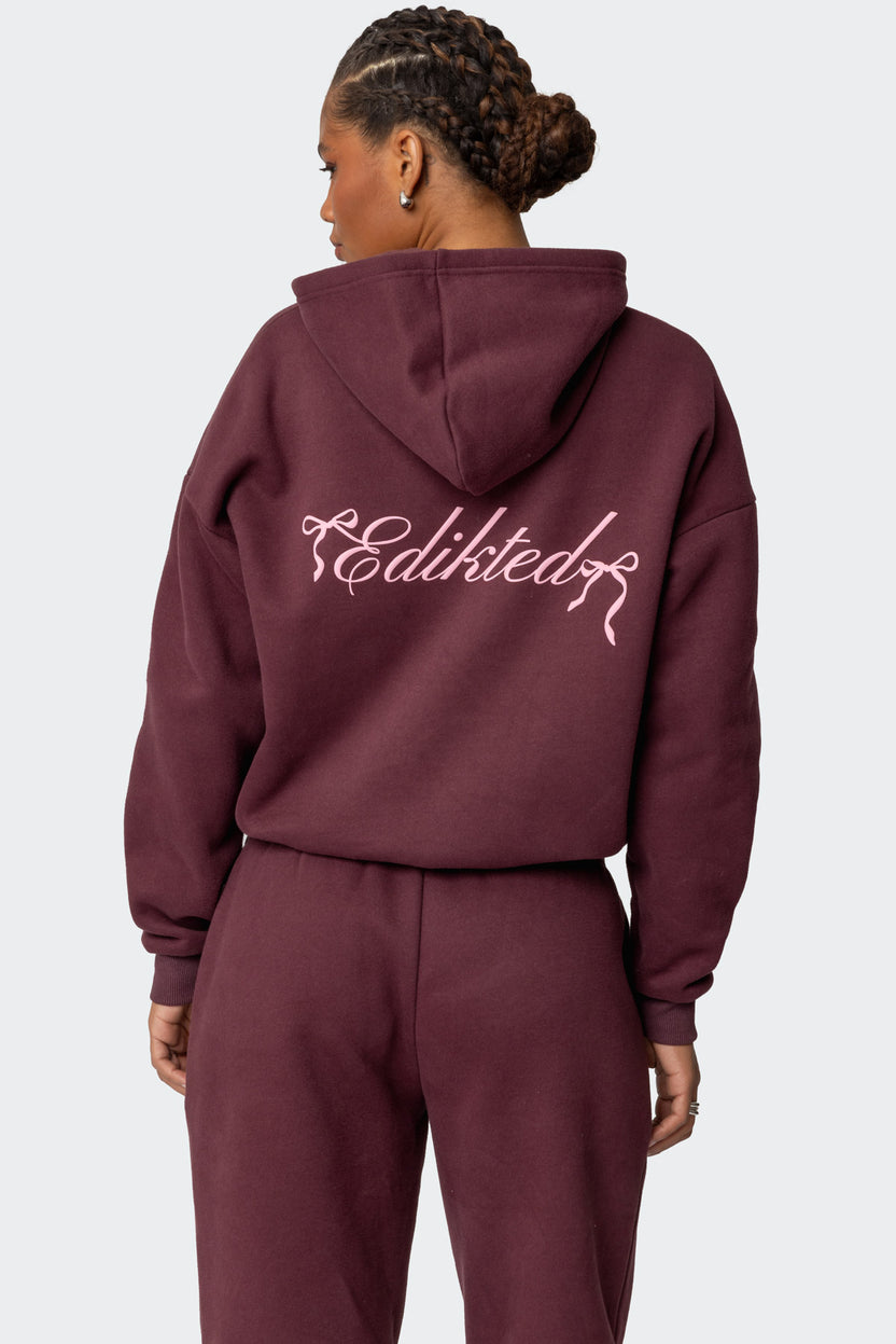 Sasha Bow Detail Hoodie – edikted