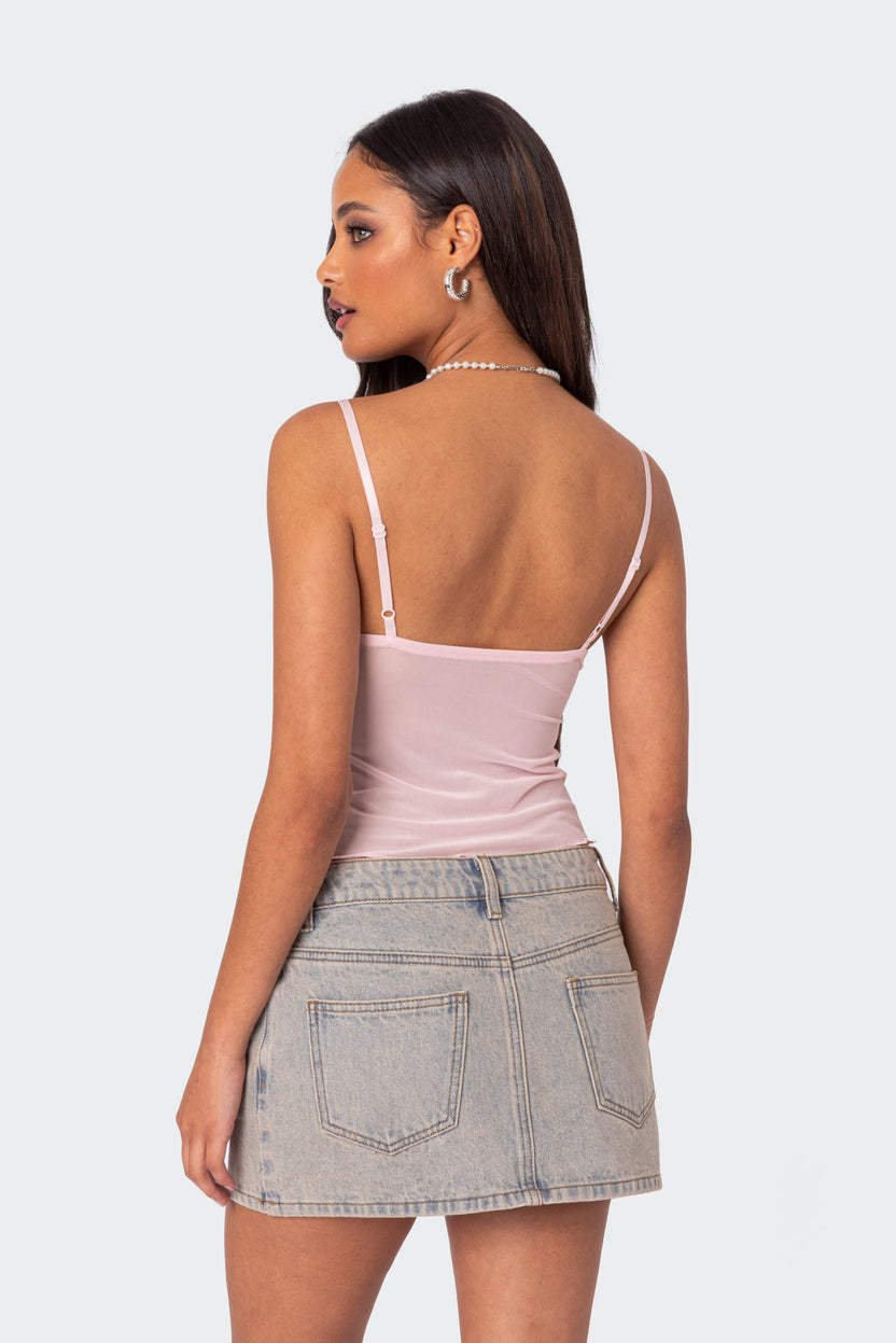 Serafina Sheer Mesh Tank Top – edikted