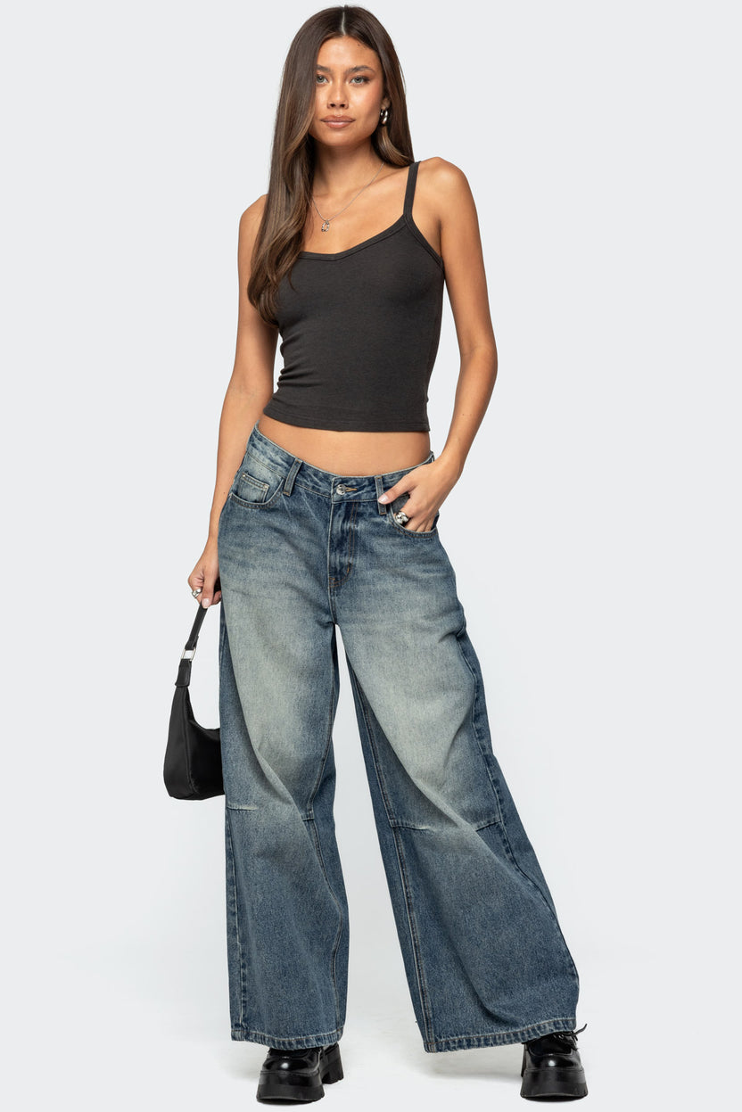 Aspyn V Neck Ribbed Tank Top – edikted