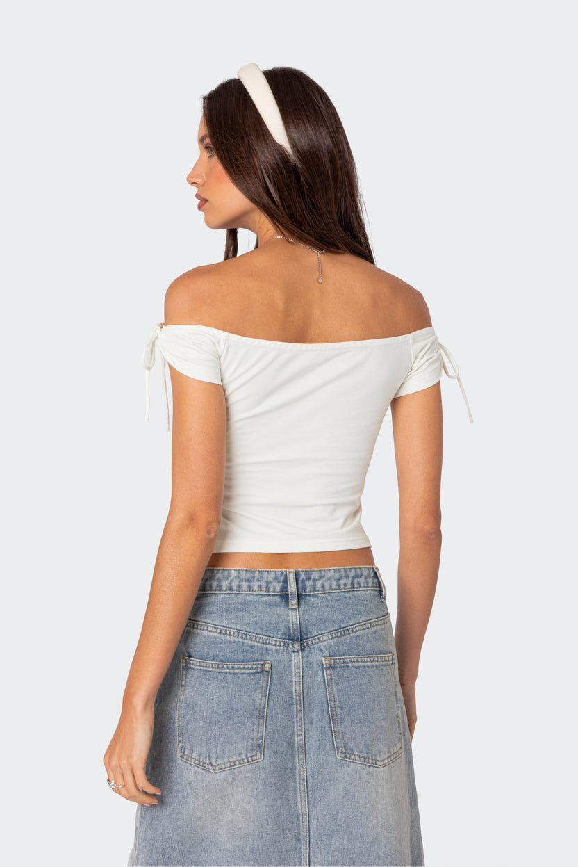 Jess Off Shoulder Top – edikted