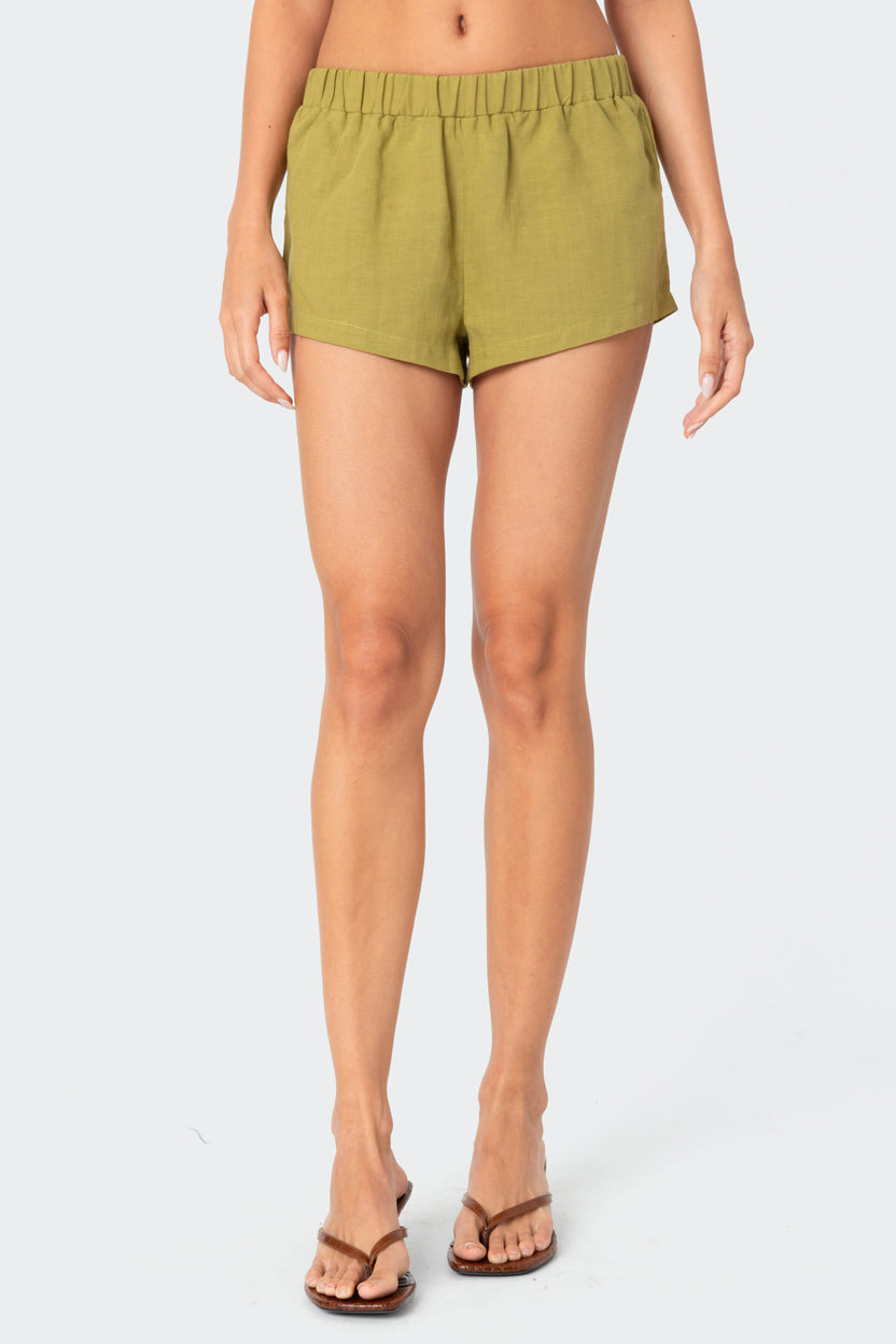 Arden Linen Look Shorts – edikted