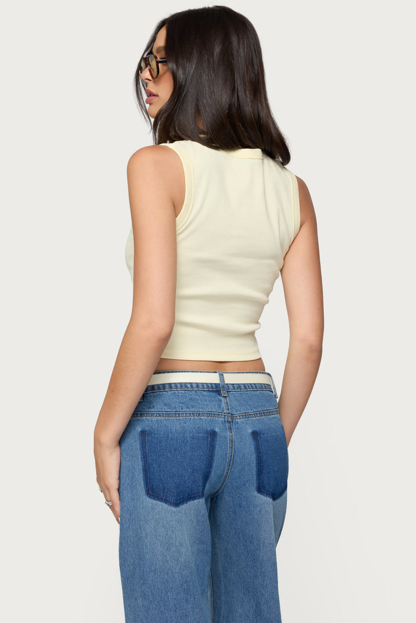 Basel Button Up Tank Top – edikted