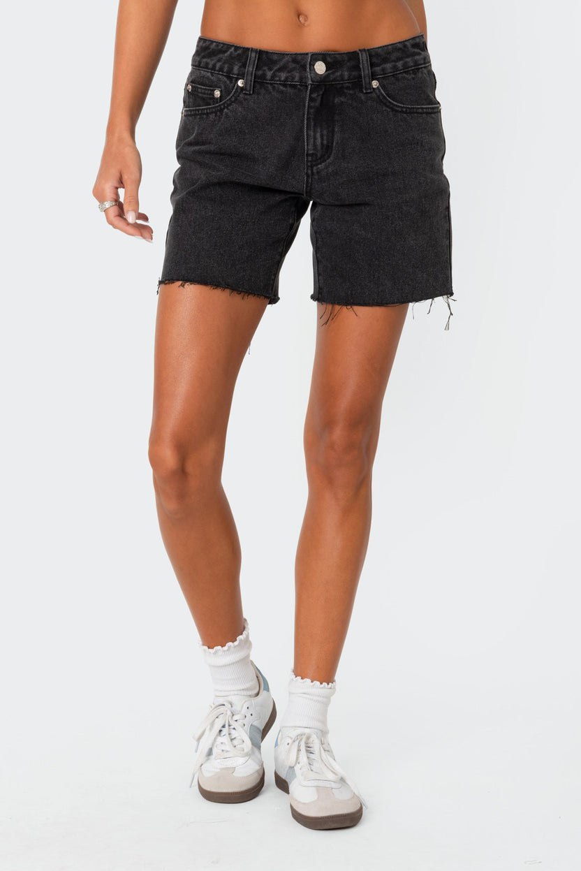 Tomboy Low Rise Denim Shorts – edikted