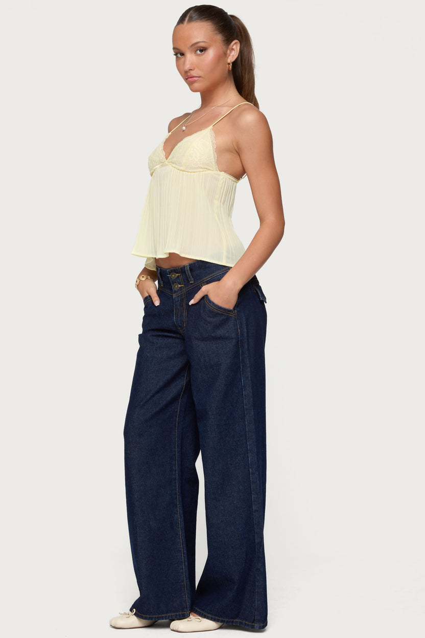 Meredith Low Rise Wide Leg Jeans – edikted