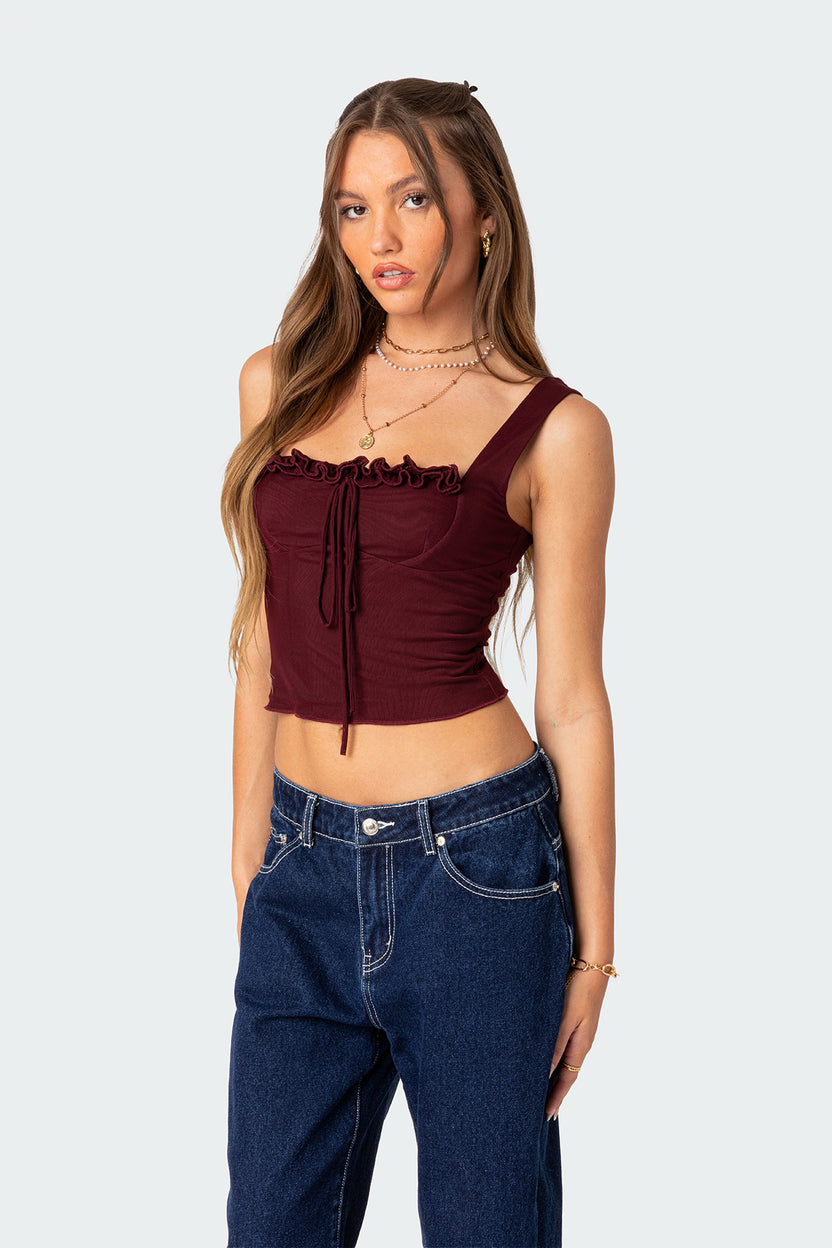 Aurelia Bustier Mesh Top – edikted