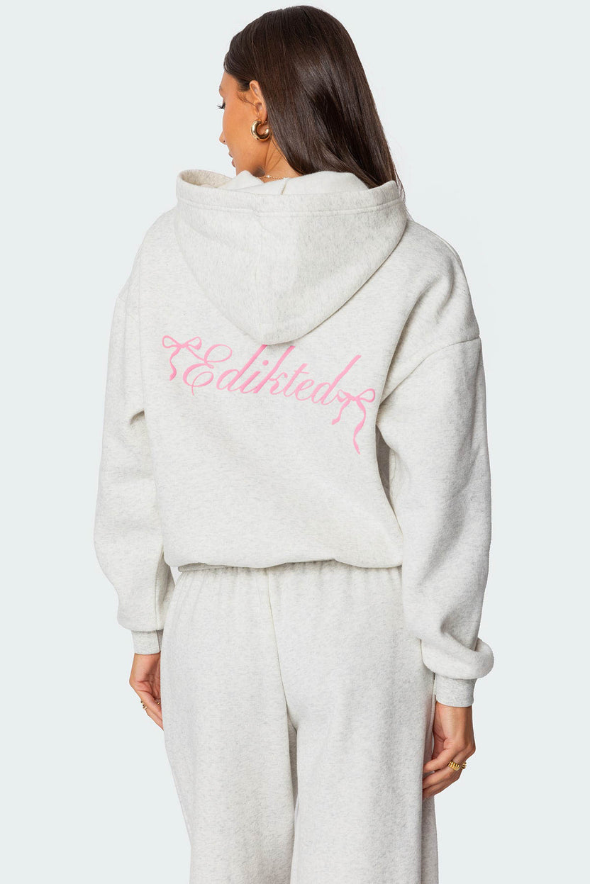 Sasha Bow Detail Hoodie – edikted