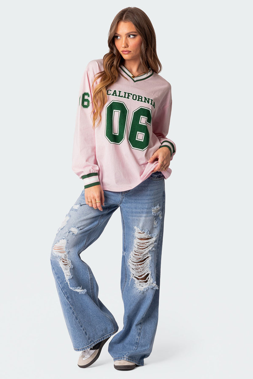 Cali Oversized Baseball T Shirt – edikted
