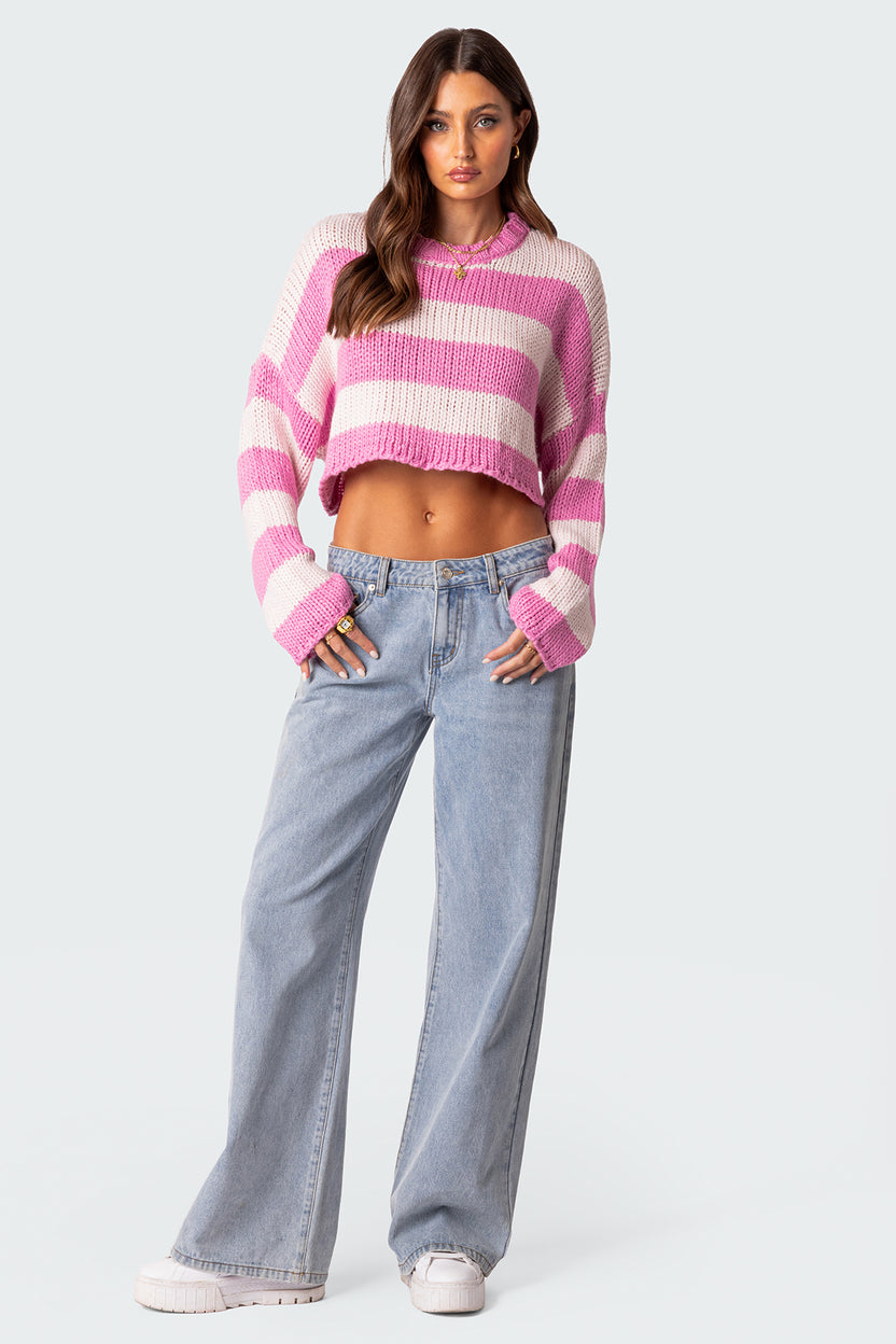 Ozzy Cropped Knitted Sweater – edikted