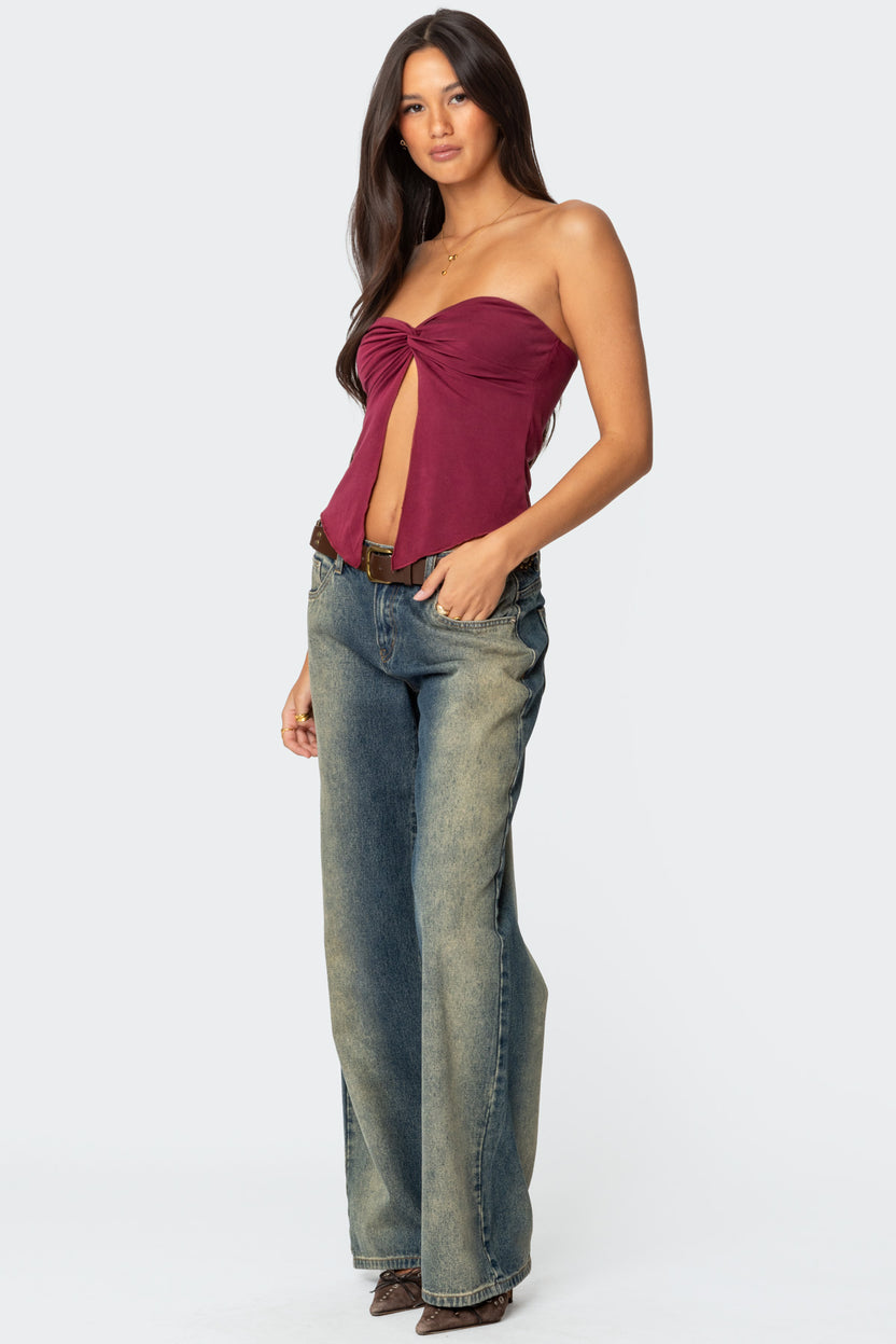 Twisted Split Front Tube Top – edikted
