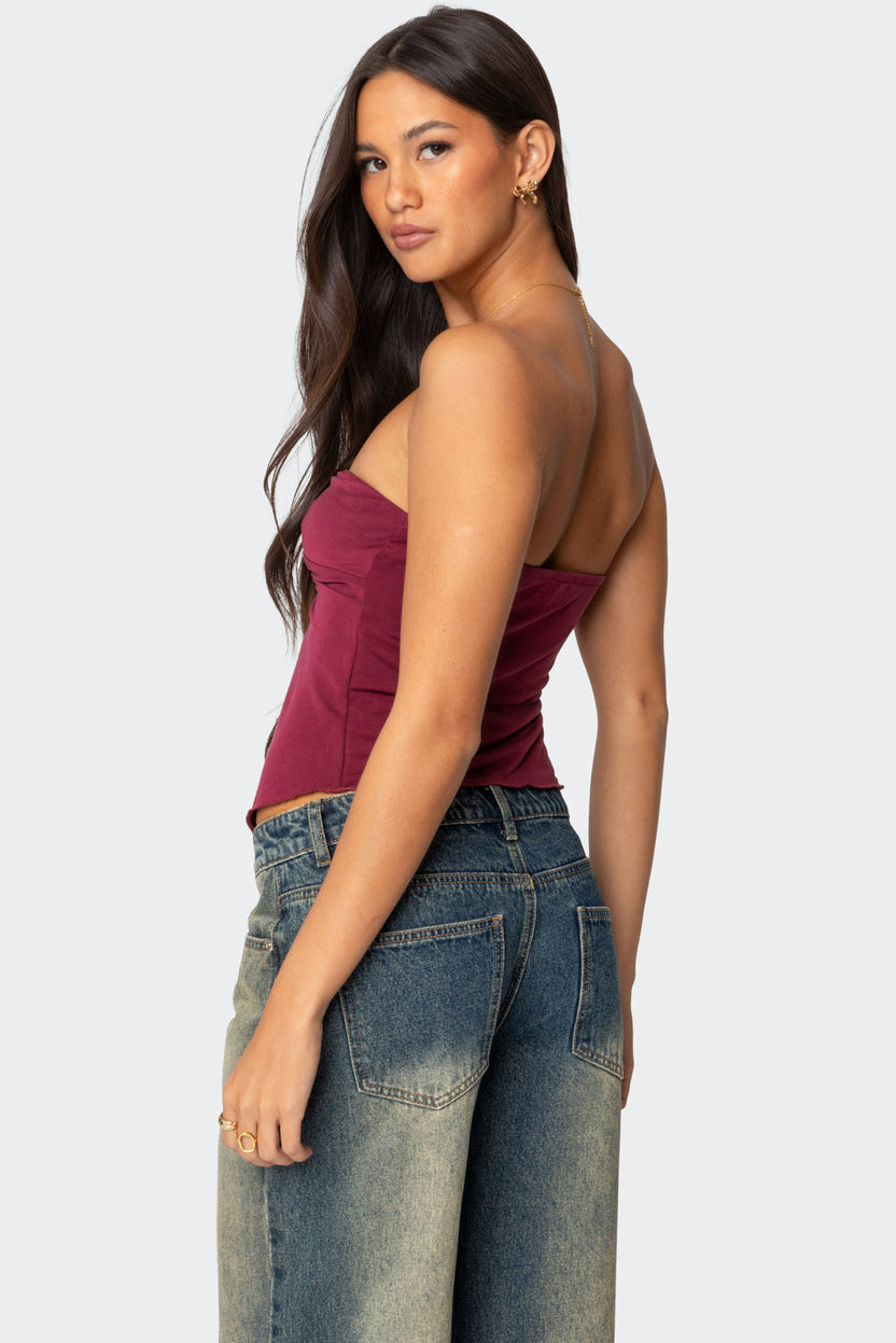 Twisted Split Front Tube Top – edikted