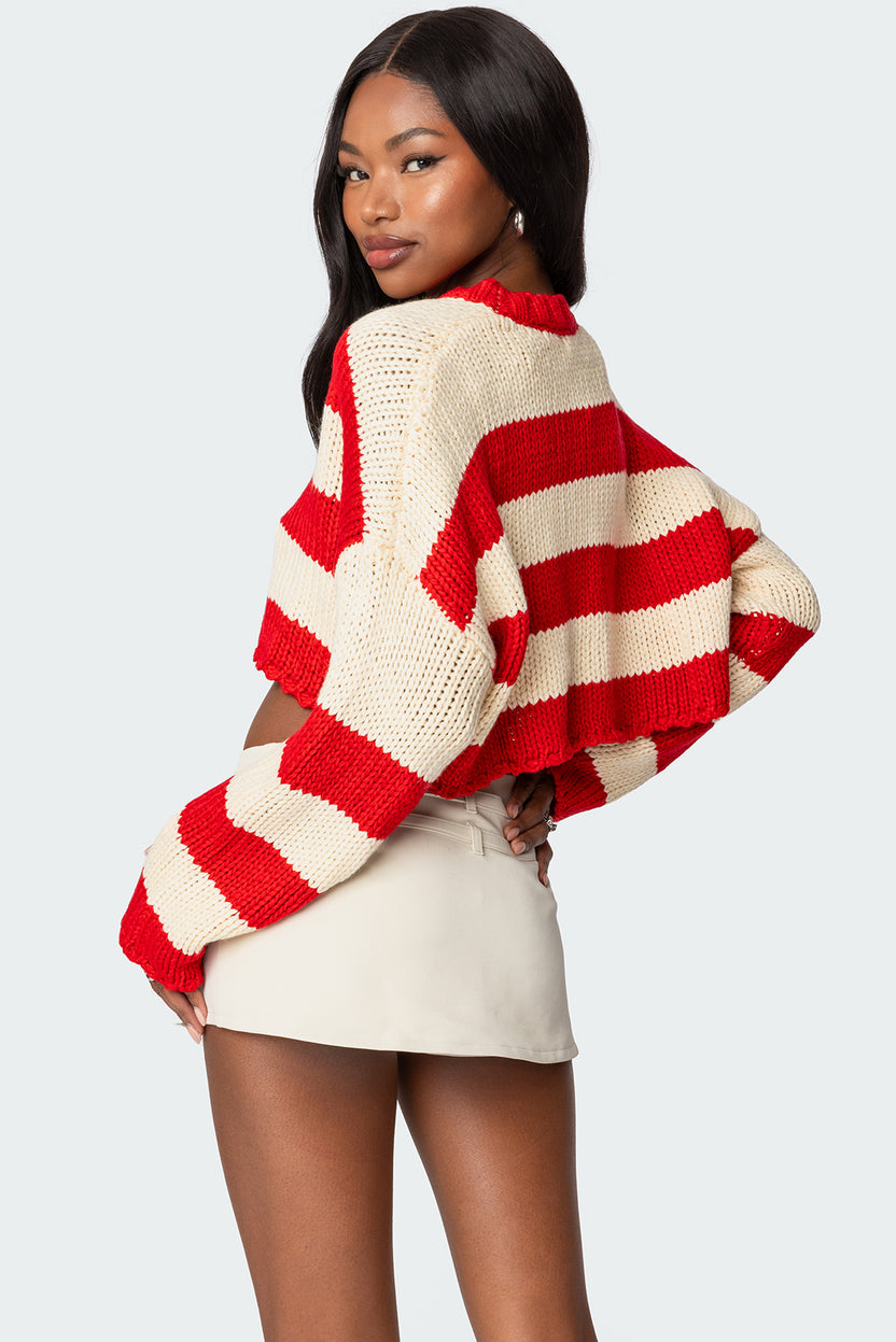 Ozzy Cropped Knitted Sweater – edikted