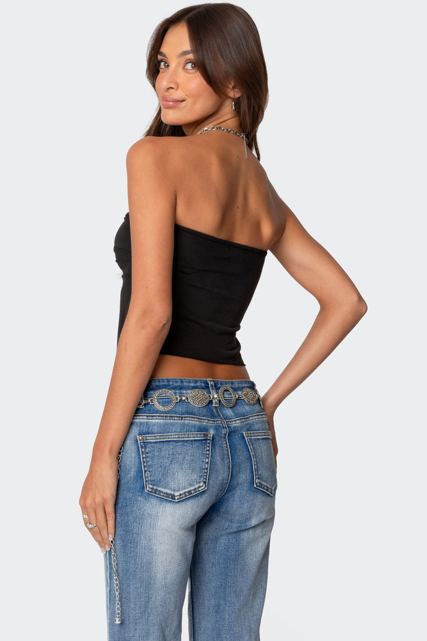 Twisted Split Front Tube Top – edikted
