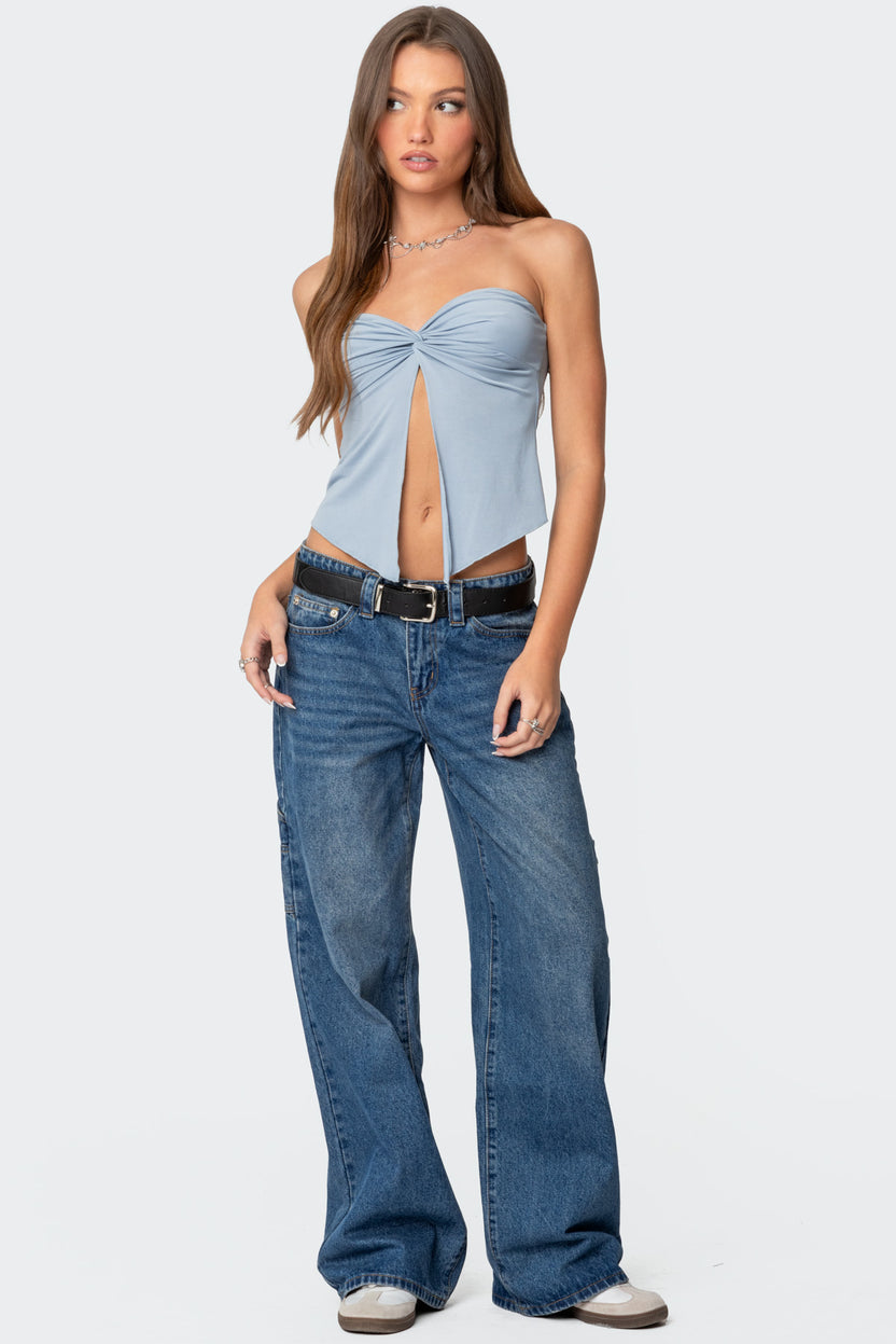 Twisted Split Front Tube Top – edikted