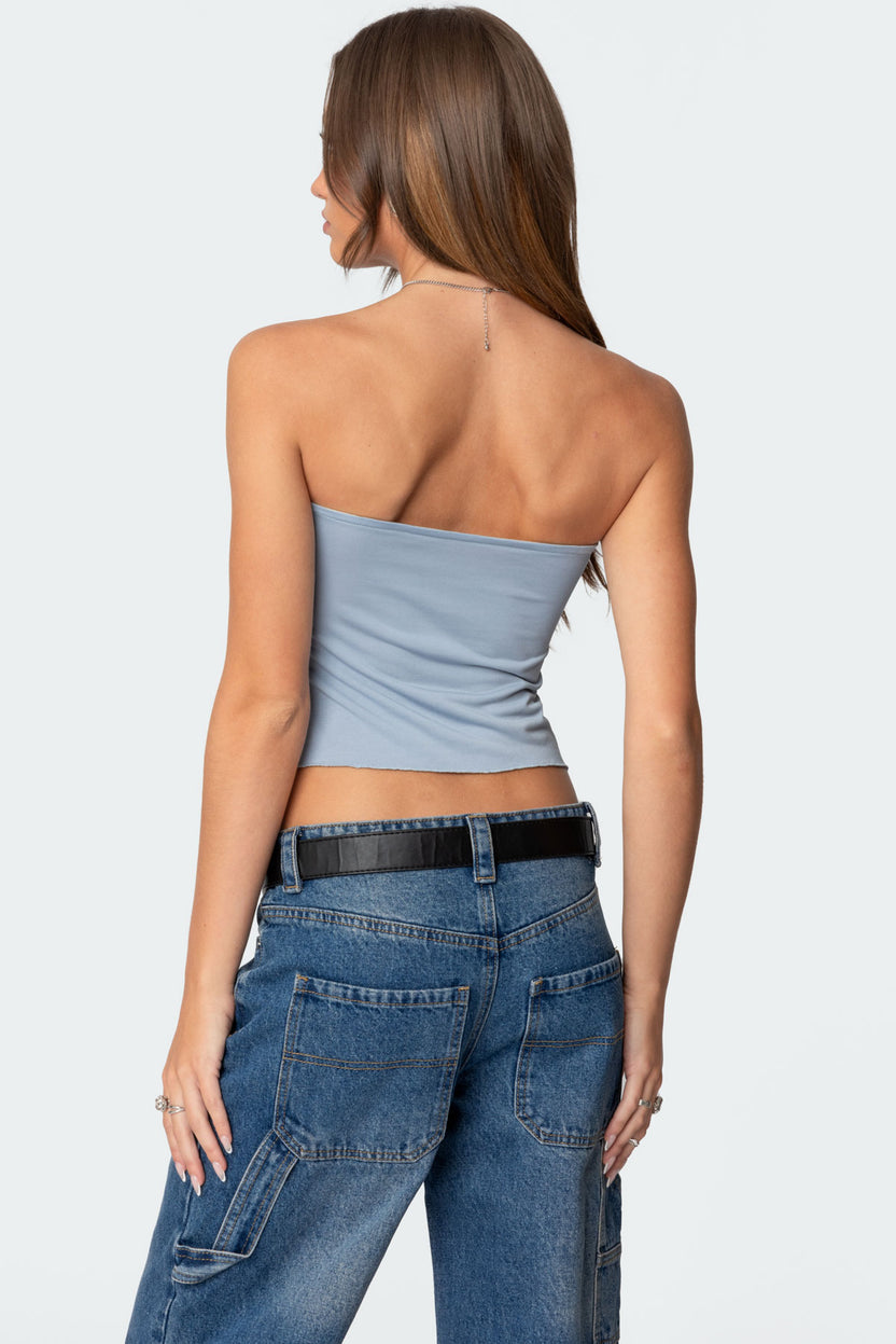 Twisted Split Front Tube Top – edikted