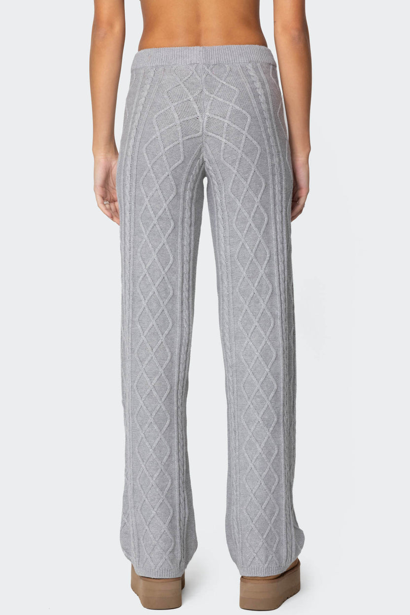 Kasey Cable Knit Pants – edikted