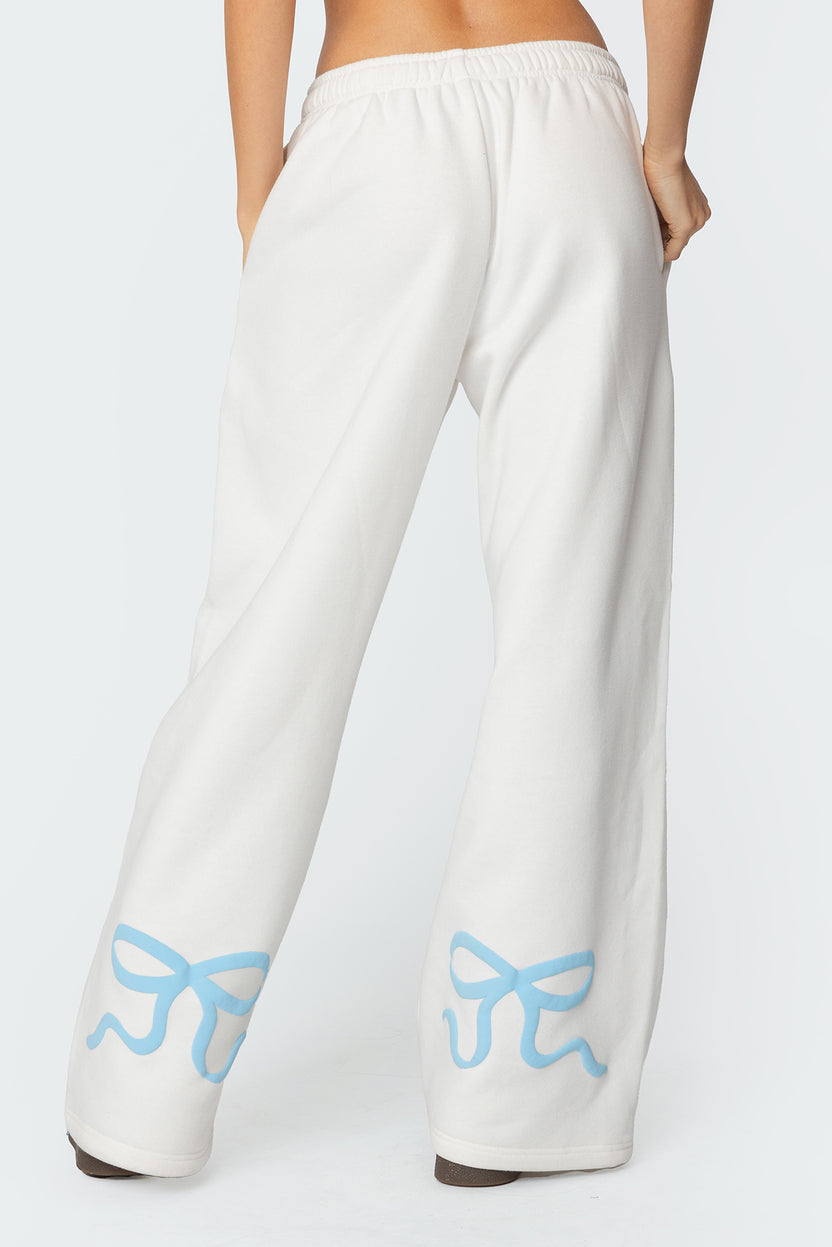 Bonney Bow Detail Sweatpants – edikted