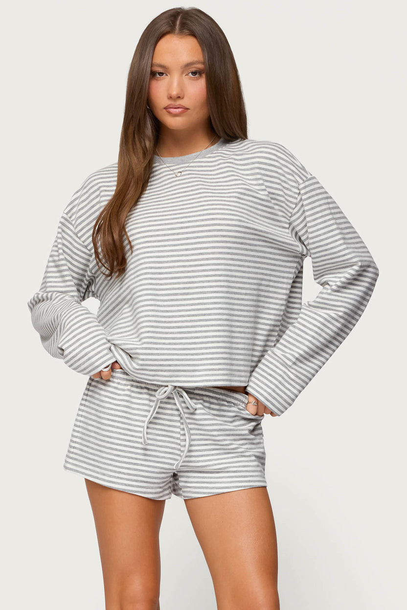 Jainee Striped Long Sleeve T Shirt – edikted