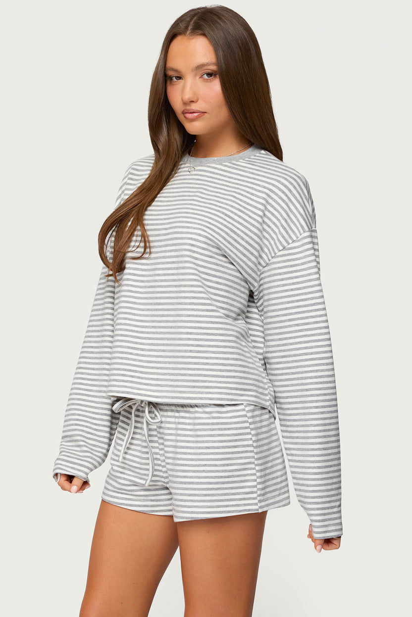 Jainee Striped Long Sleeve T Shirt – edikted
