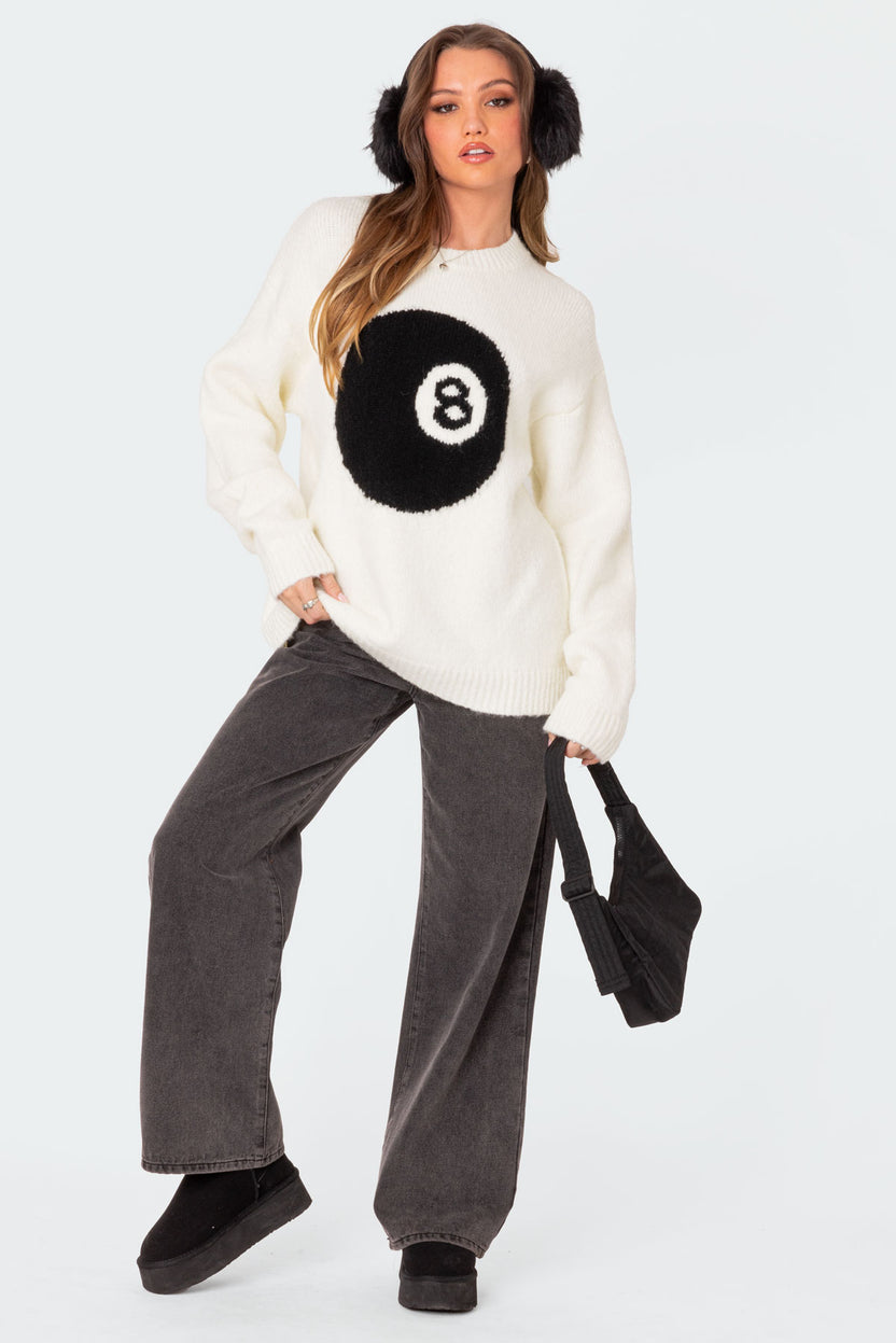 Magic 8 Oversized Chunky Knit Sweater – edikted