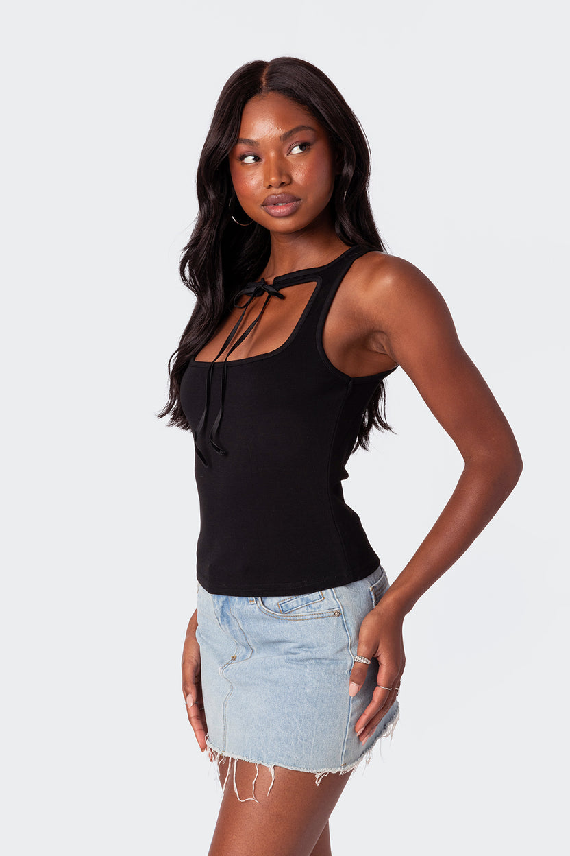 Isabetta Tie Front Top – edikted