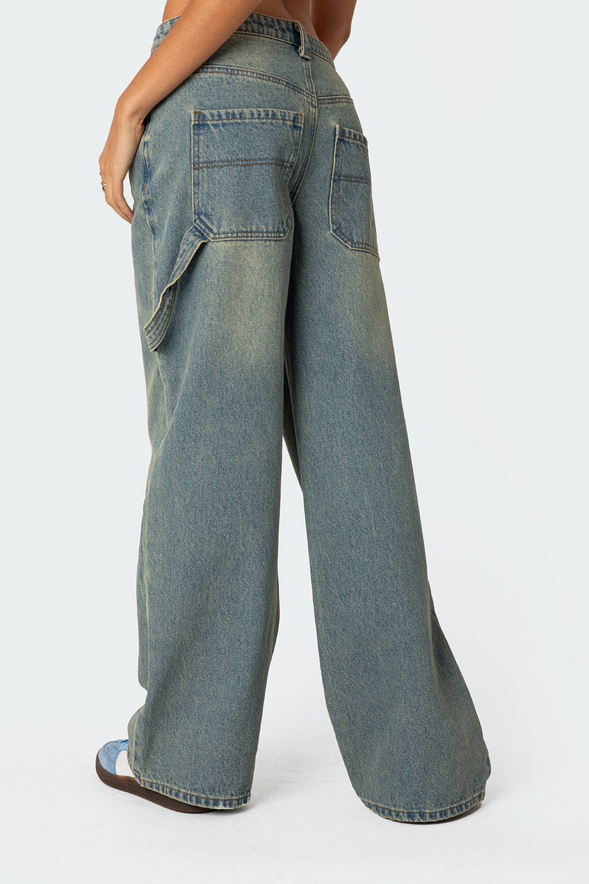 Carpenter Low Rise Baggy Jeans – edikted