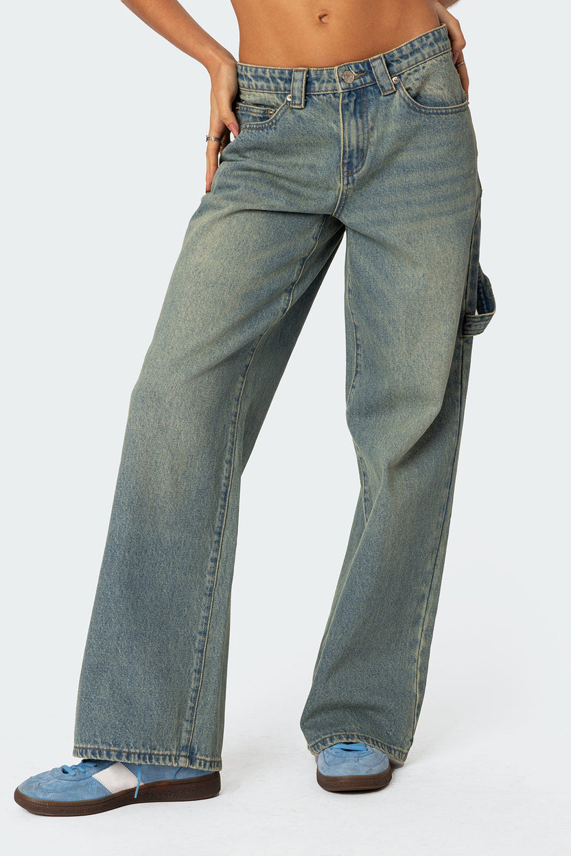 Carpenter Low Rise Baggy Jeans – edikted