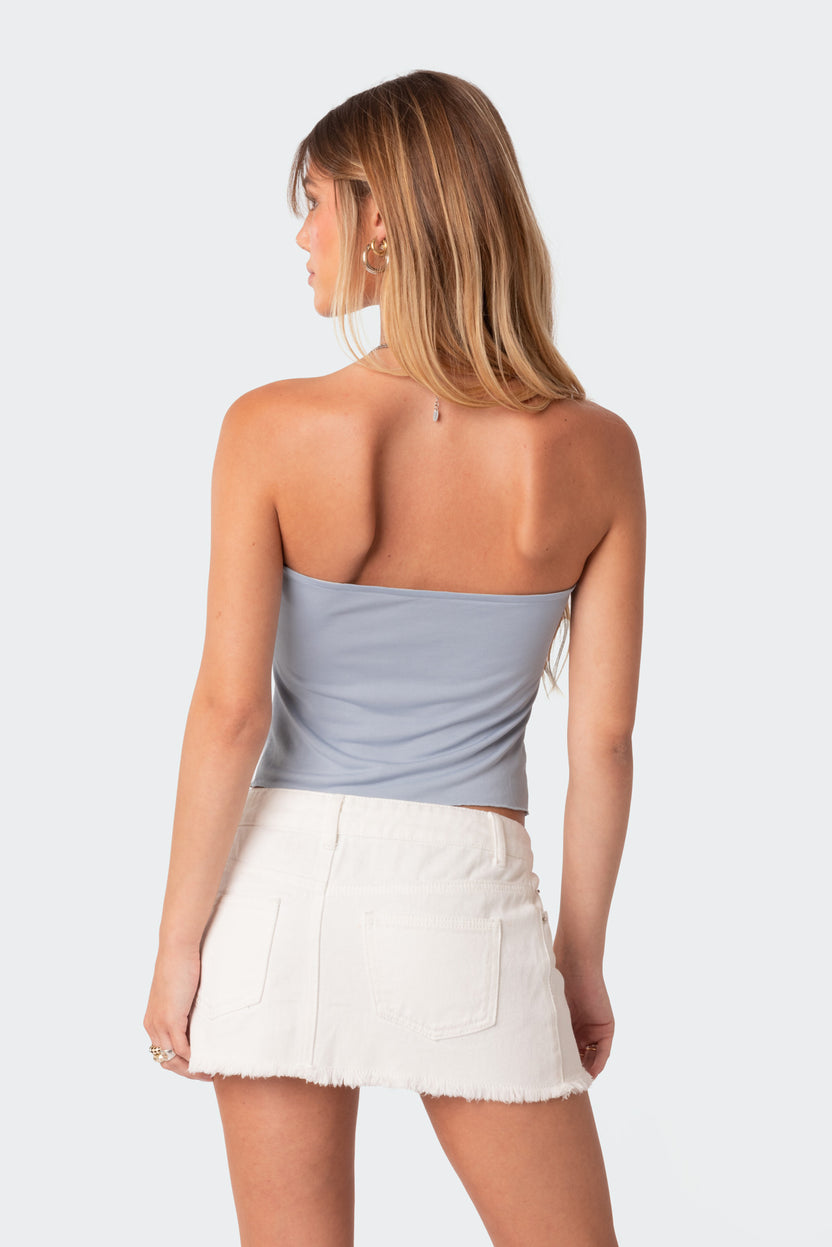 Twisted Split Front Tube Top – edikted