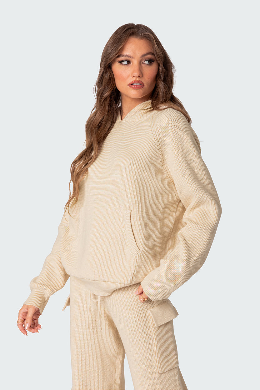 Wynter Oversized Knit Hoodie – edikted