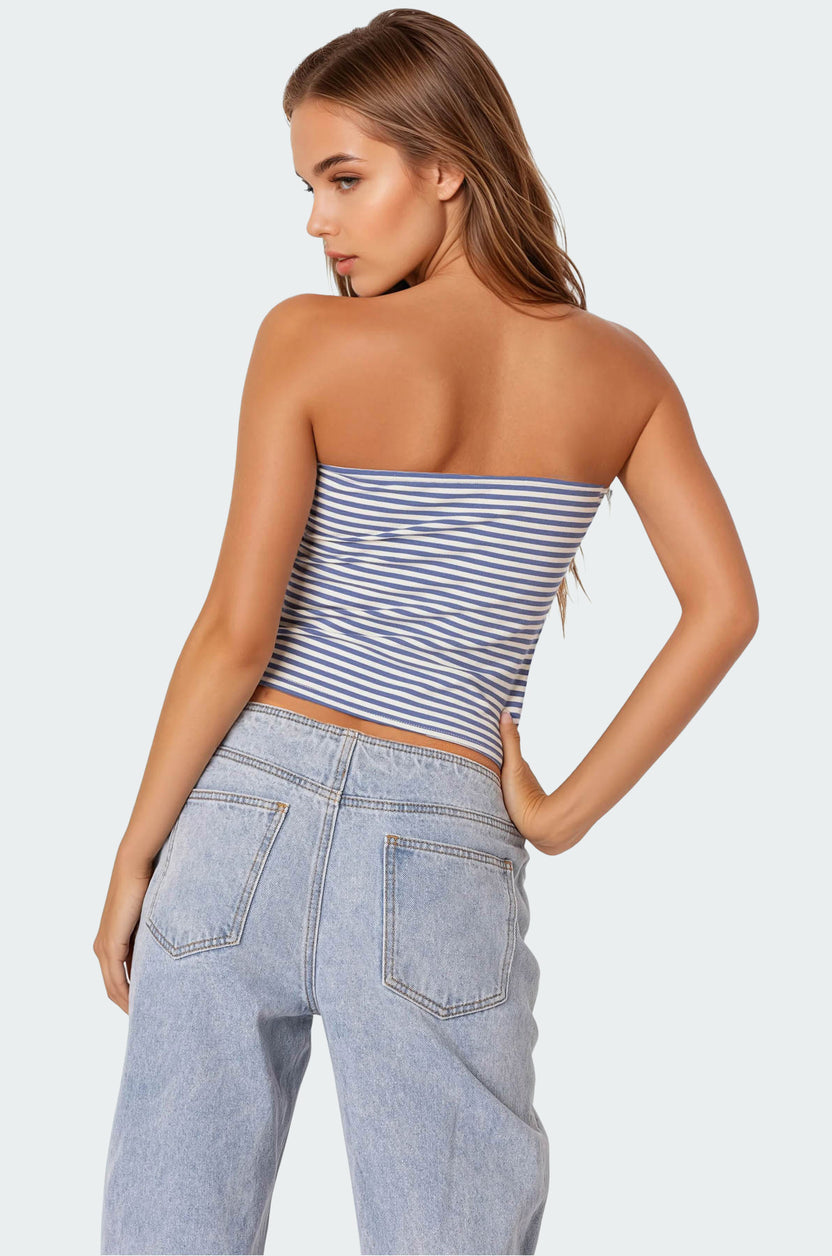 Lilah Striped Tube Top – edikted