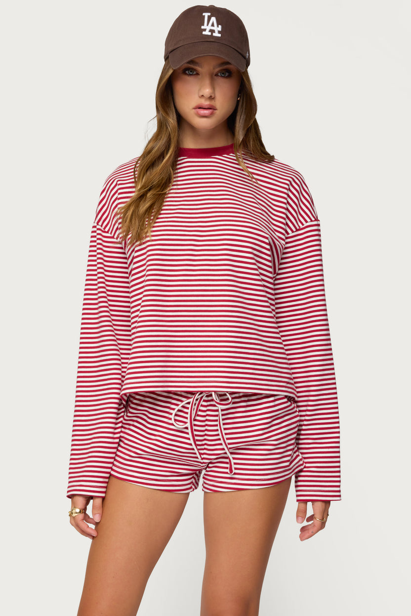 Jainee Striped Long Sleeve T Shirt – edikted