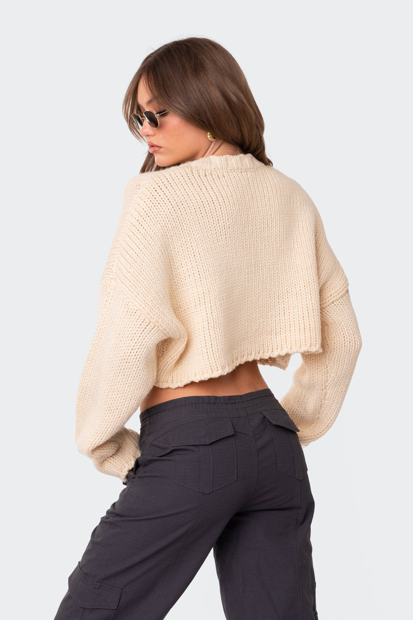 Mega Star Cropped Sweater – edikted