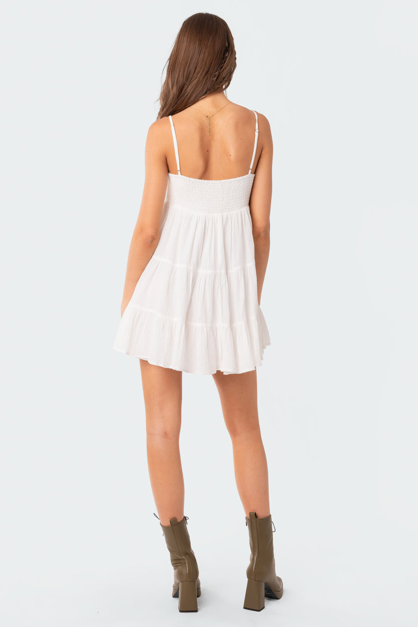 Ivory Oversized Mini Dress – edikted
