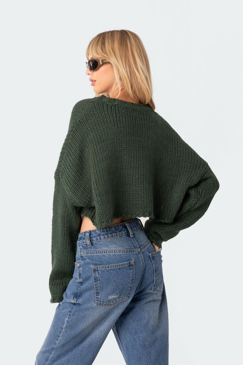 Mega Star Cropped Sweater – edikted