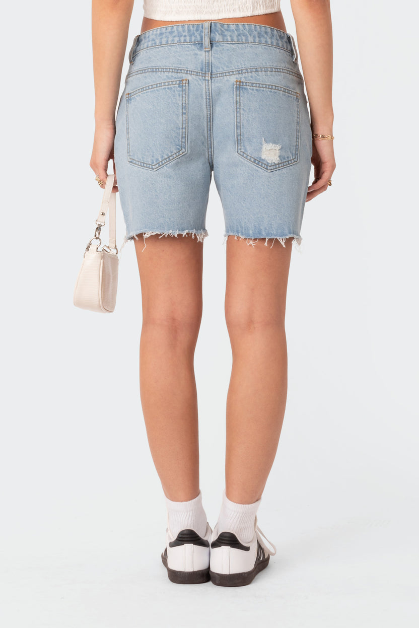 Tomboy Low Rise Denim Shorts – edikted